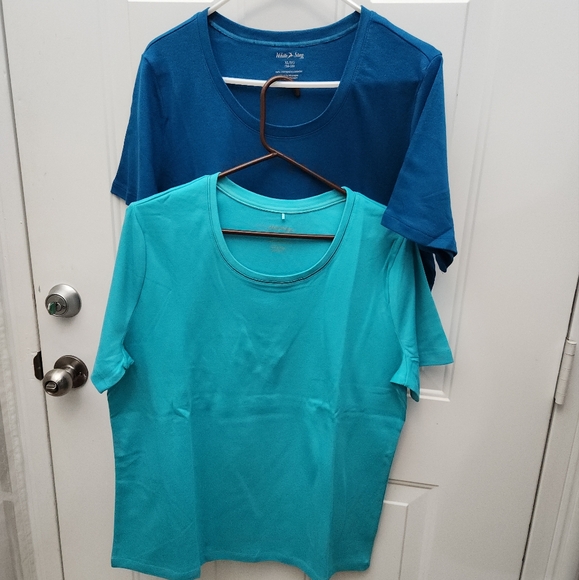 White Stag | Tops | 2 White Stag Blues Short Sleeve Tops Xxl 2 2x | Poshmark